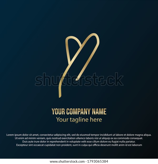 Saranghae Logo Love Golden Gradient Color Stock Vector (Royalty Free ...