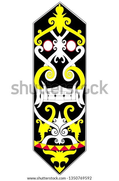 Sarawak Armor Shields Called Perisai Sarawak Stock Vector (Royalty Free ...