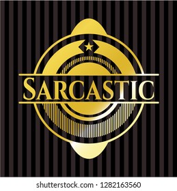 Sarcastic Gold Emblem Stock Vector (Royalty Free) 1282163560 | Shutterstock