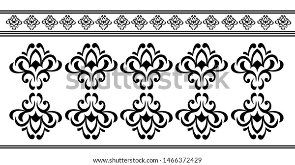 Saree Border Design Concept Indian Traditional Stock Vector (Royalty ...