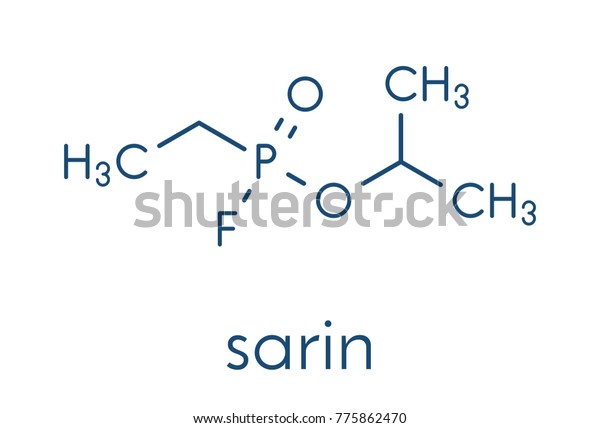 Sarin Nerve Agent Molecule Chemical Weapon Stock Vector (Royalty Free ...