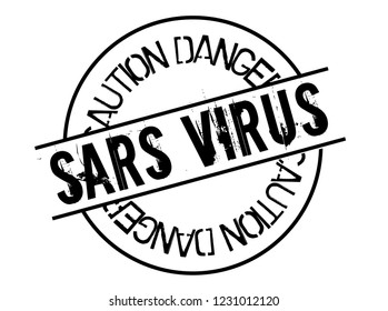 Sars Virus Stamp On White Background Stock Vector (Royalty Free ...