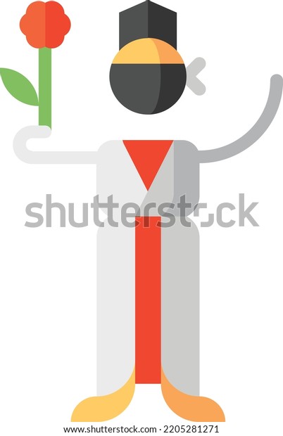 Sarugaku Isolated Design Element Stock Illustration Stock Vector ...
