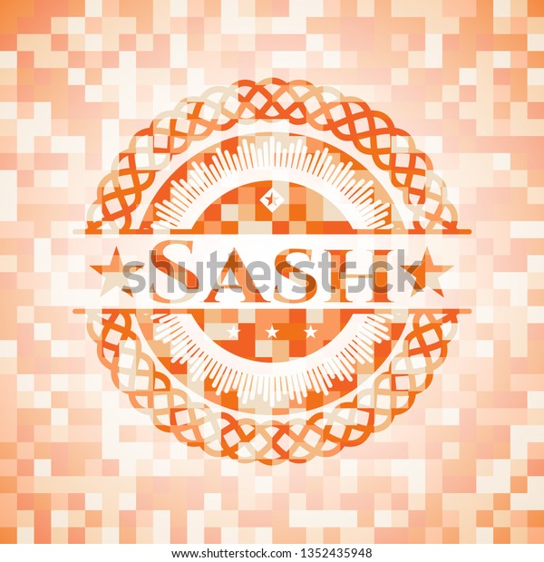 Sash Orange Tile Background Illustration Square Stock Vector (Royalty ...
