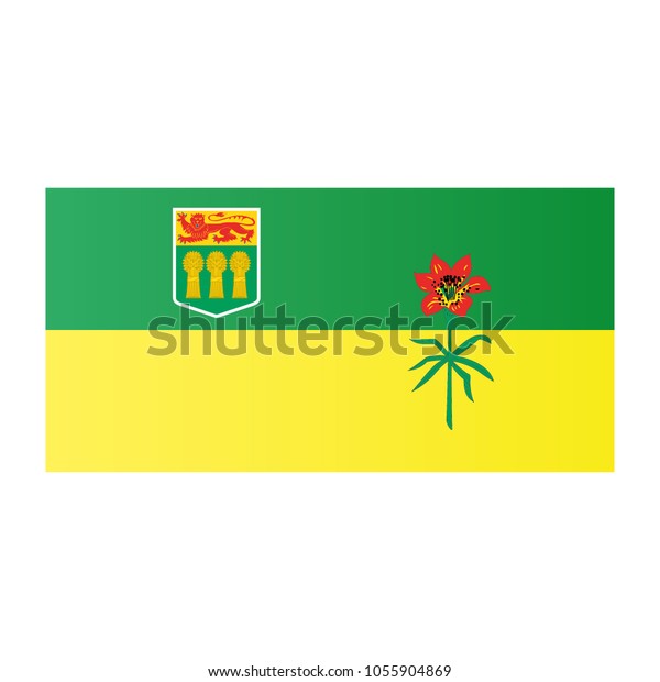 Saskatchewan Flag On White Background Texture Stock Vector (Royalty ...
