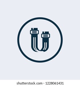 Sata Icon Vector Isolated On White Stock Vector (Royalty Free ...