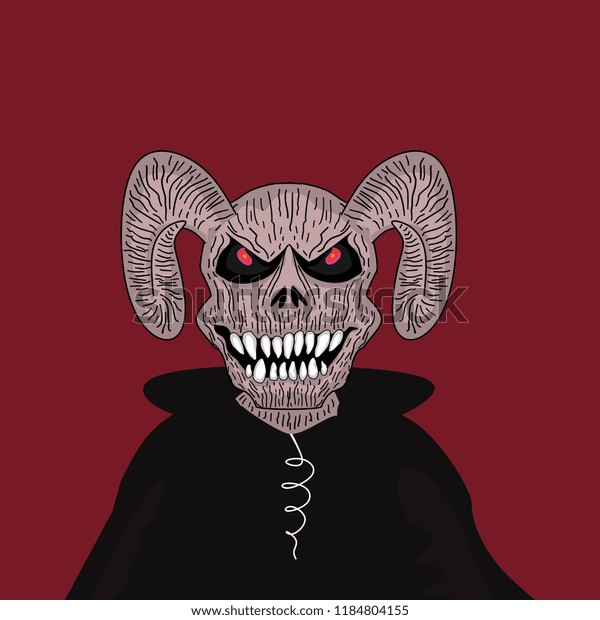 Satan Character Portrait Drawing Stock Vector (Royalty Free) 1184804155 ...