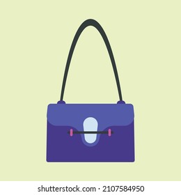 Satchel Bag Cartoon Flat Vector Illustration Stock Vector (Royalty Free ...