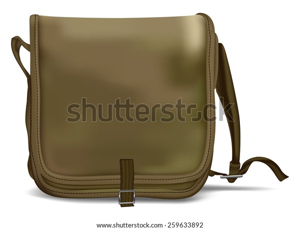 Satchel Shoulder Bag On White Background Stock Vector (Royalty Free ...