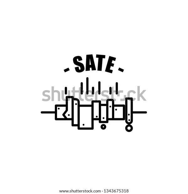 Sate Logo Line Art Stock Vector (Royalty Free) 1343675318 | Shutterstock