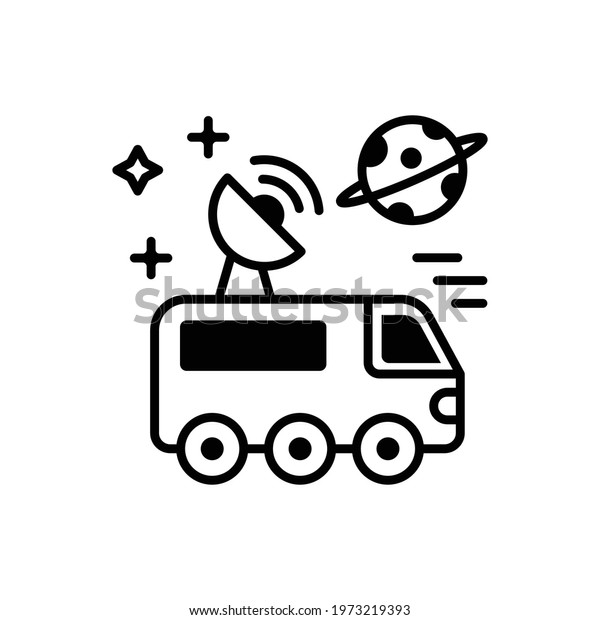Satellite Bus Vector Outline Icon Space Stock Vector (Royalty Free ...