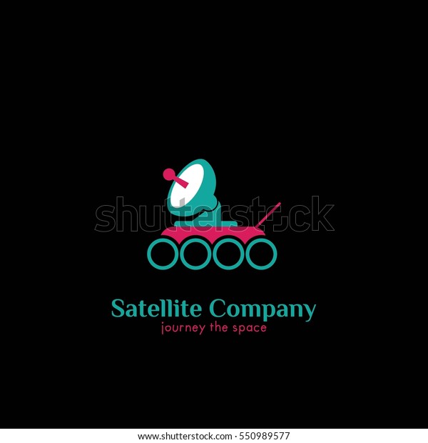 Satellite Company Logo Design Template Flat Stock Vector (Royalty Free ...