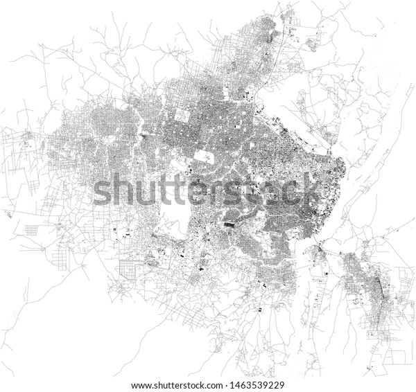 Satellite Map Juba Capital Largest City Stock Vector (Royalty Free ...