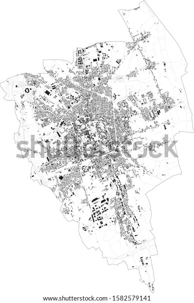 Satellite Map Udine Towns Roads Buildings Stock Vector (Royalty Free ...
