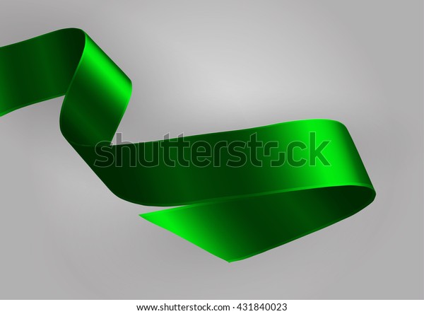 Satin Green Ribbon Stock Vector (Royalty Free) 431840023 | Shutterstock