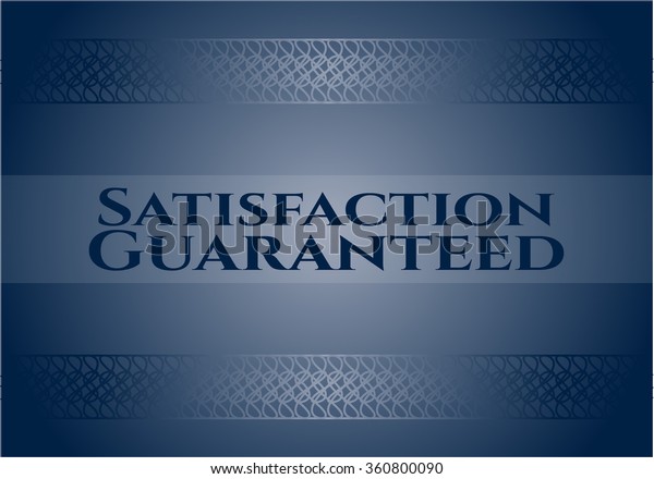 Satisfaction Guaranteed Card Poster Stock Vector (Royalty Free) 360800090