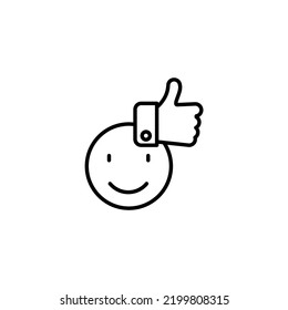 Satisfaction Level Line Icon Simple Element Stock Vector (Royalty Free ...