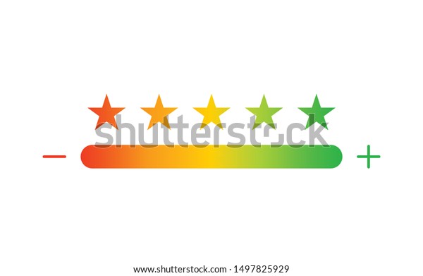 Satisfaction Stars Rating Negative Positive Minus: เวกเตอร์สต็อก (ปลอด ...