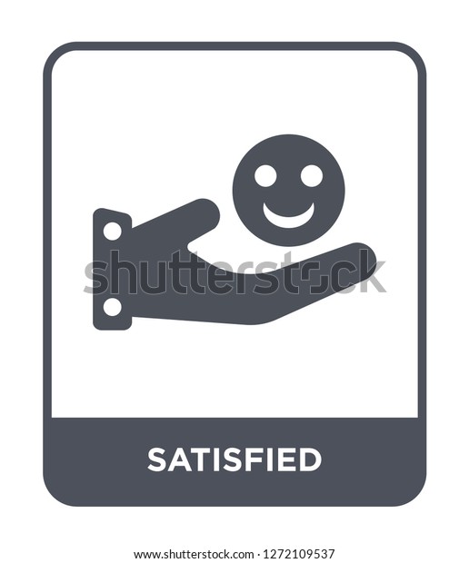 Satisfied Icon Vector On White Background Stock Vector (Royalty Free ...