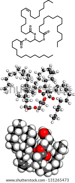 Saturated animal fat triglyceride molecule. These fat molecules are ... Saturated animal fat triglyceride molecule. These fat molecules are ...