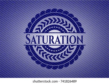 Saturation Emblem Denim Texture Stock Vector (Royalty Free) 741826489 ...