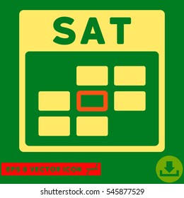 Saturday Calendar Grid Icon Vector Eps Stock Vector (Royalty Free ...