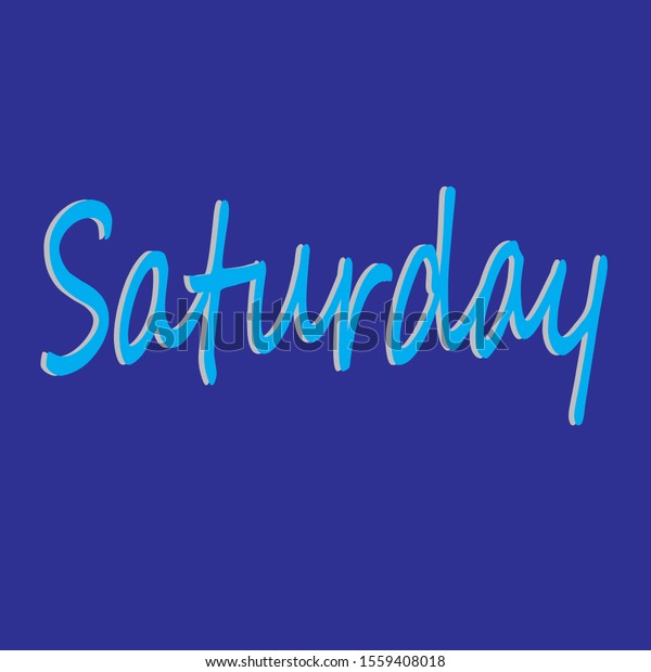 Saturday Day Logo Vector Art Stock Vector (Royalty Free) 1559408018 ...