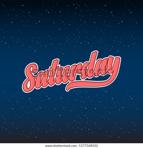 Saturday Logo Design Saturday Template Stock Vector (Royalty Free ...