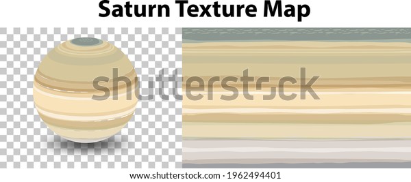 Saturn Planet On Transparent Saturn Texture Stock Vector (Royalty Free ...