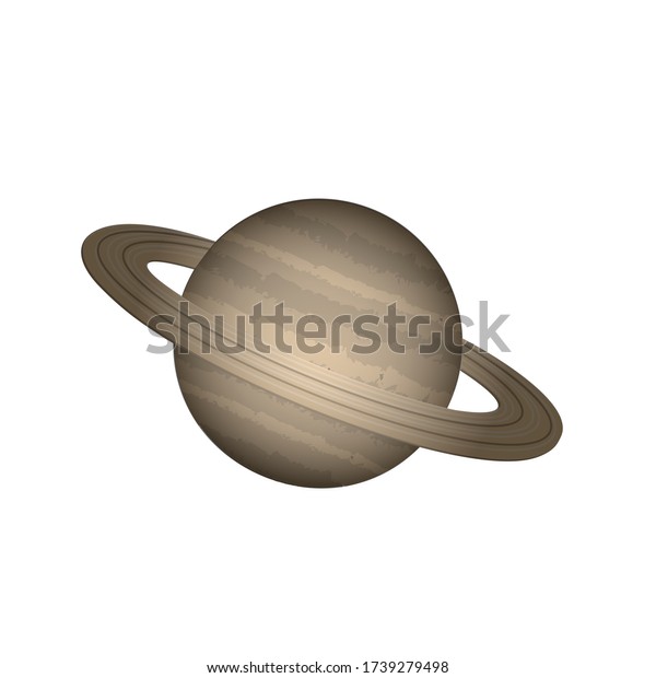 Saturn Planet Solar System Vector Illustration Stock Vector (Royalty ...