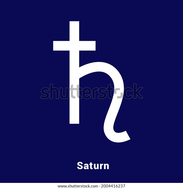 Saturn Planet Symbol Vector Color Sign Stock Vector (Royalty Free ...
