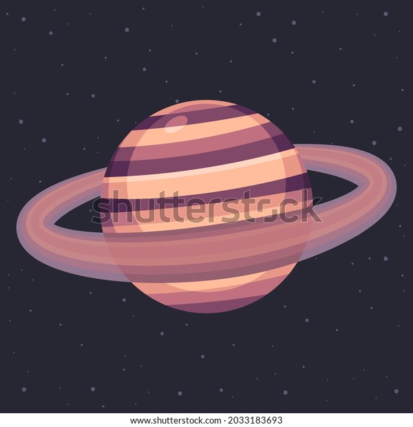 Saturn Planet Vector Cartoon Illustration Isolated Stock Vector ...