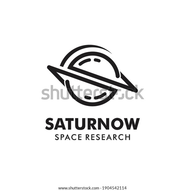 Saturnus Space Research Logo Design Template Stock Vector (Royalty Free ...