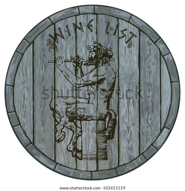 Satyr Playing Flute Against Ancient Gray Stock Vector (Royalty Free ...