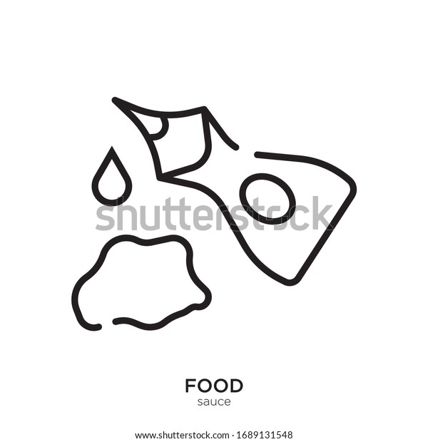 Sauce Outline Isolated Sauce On White Stock Vector (Royalty Free ...