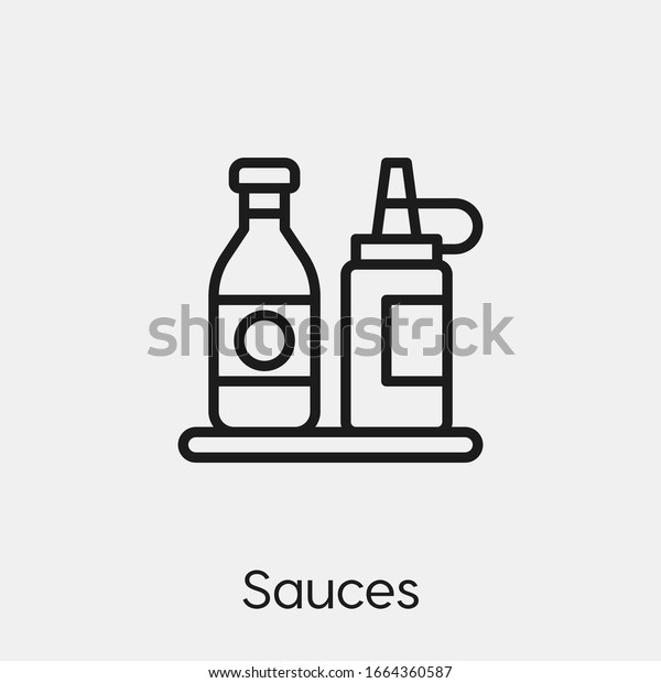 Sauces Icon Vector Linear Style Sign Stock Vector (Royalty Free ...