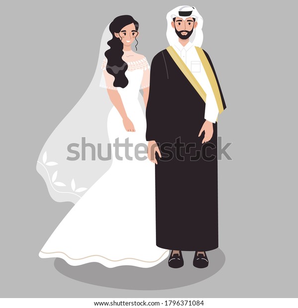 Saudi Arab Wedding Vector Saudi Couple: Vector có sẵn (miễn phí bản ...