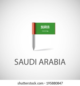 Saudi Arabia Flag Pin Stock Vector (Royalty Free) 195880847 | Shutterstock