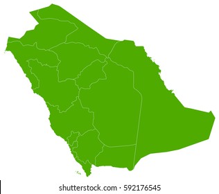 Saudi Arabia Green Map Stock Vector (Royalty Free) 592176545 | Shutterstock