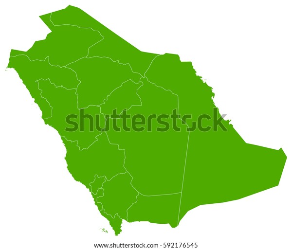 Saudi Arabia Green Map Stock Vector (Royalty Free) 592176545 | Shutterstock