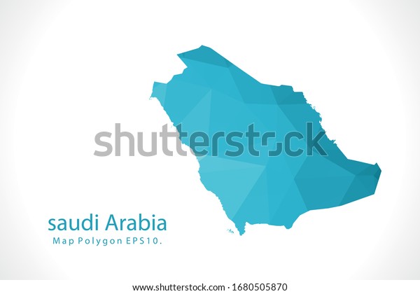 Saudi Arabia Map Abstract Geometric Rumpled Stock Vector (Royalty Free ...