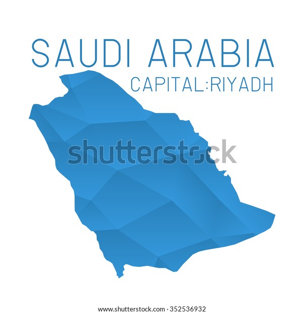 Saudi Arabia Map Geometric Background Stock Vector (Royalty Free ...