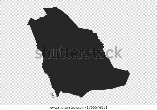 Saudi Arabia Map Gray Tone On Stock Vector (Royalty Free) 1755576851 ...