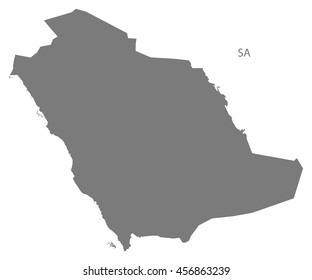 Saudi Arabia Map Grey: เวกเตอร์สต็อก (ปลอดค่าลิขสิทธิ์) 456863239 ...