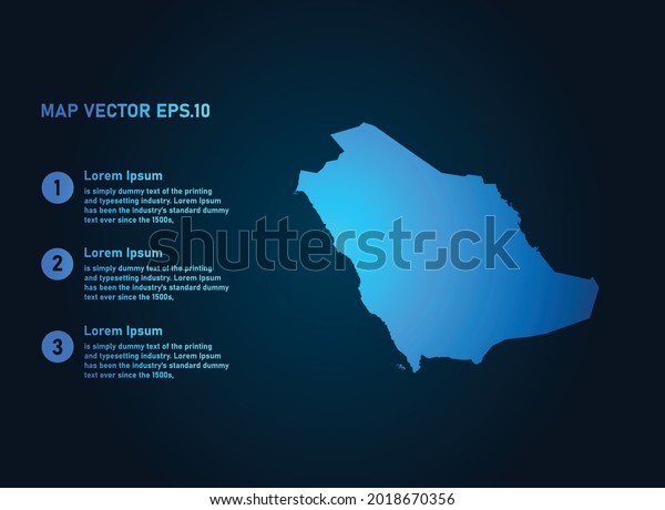 Saudi Arabia Map Infographic Style On Stock Vector (Royalty Free ...