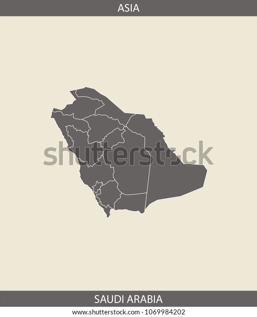 Saudi Arabia Map Outline Vector Illustration Stock Vector (Royalty Free ...