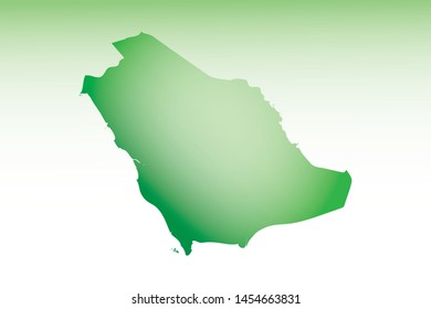 Saudi Arabia Map Using Green Color Stock Vector (Royalty Free ...