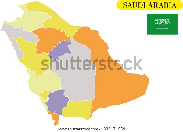 Saudi Arabia Map Vector Illustration Stock Vector (Royalty Free ...
