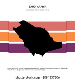 Saudia Arabia Map Creative Design Vector Stock Vector (Royalty Free ...