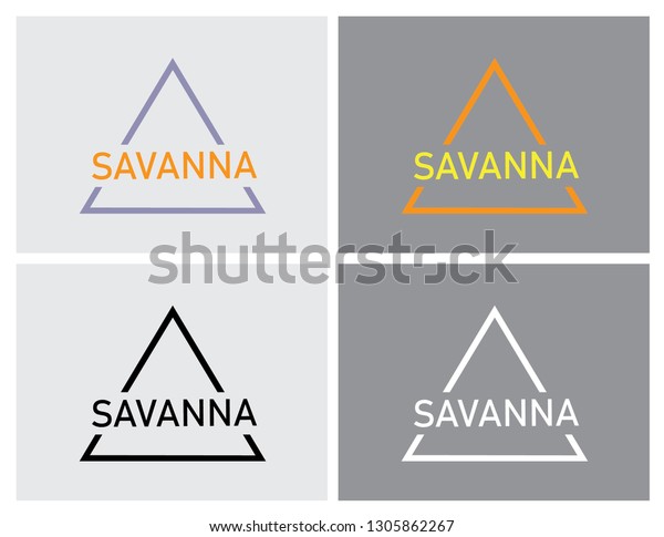 Savanna Logo Triangle Shape Stock Vector (Royalty Free) 1305862267 ...